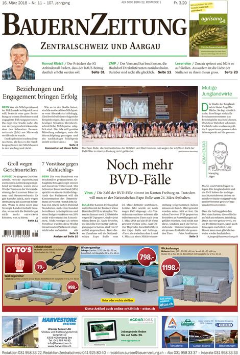 BauernZeitung Zentralschweiz 35% Rabatt auf Mini- und Geschenkabo Presseshop.ch