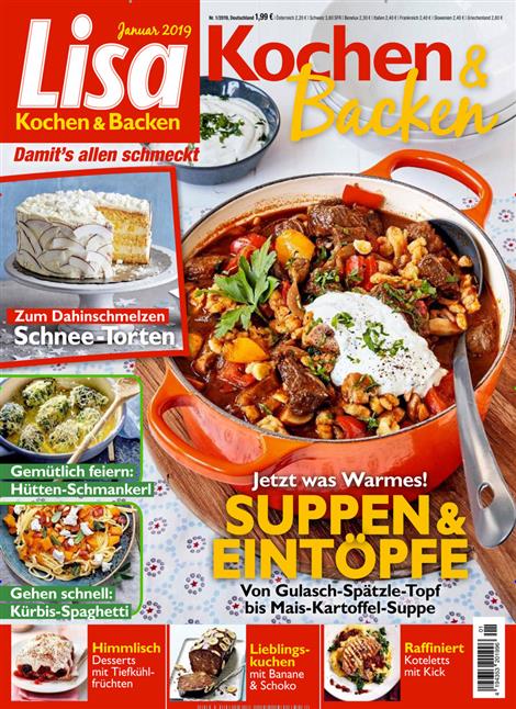 Lisa Kochen & Backen Abo Lisa Kochen & Backen Probe-Abo Lisa Kochen & Backen Geschenkabo bei ...