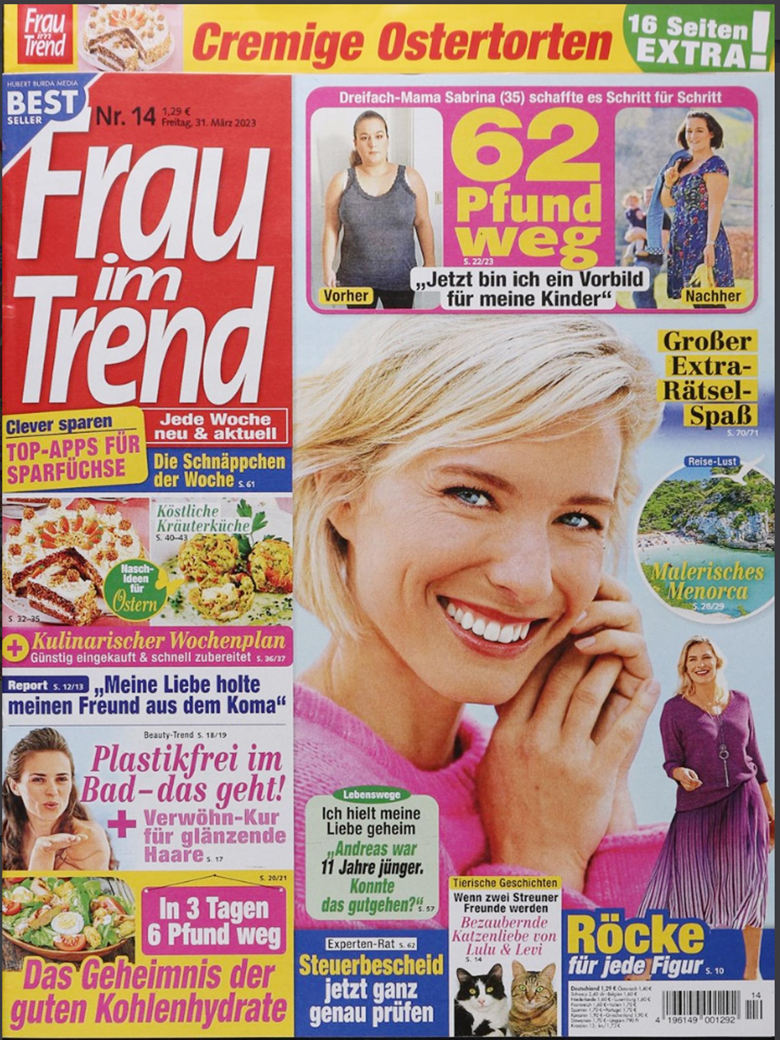 Frau im Trend Abo 35% Rabatt auf Mini- und Geschenkabo Presseshop.ch